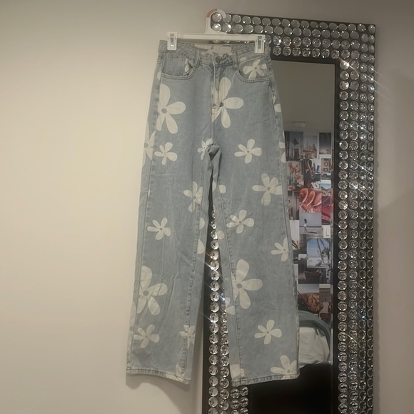 SHEIN | Jeans | Flower Jeans | Poshmark